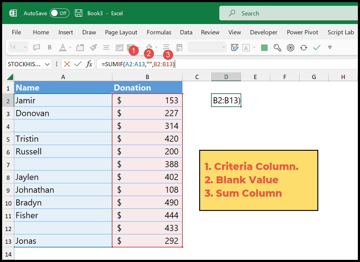 Sum Based on Blank Values (SUMIF Emplty Cells) Sum Based on Blank Values (SUMIF Emplty Cells)