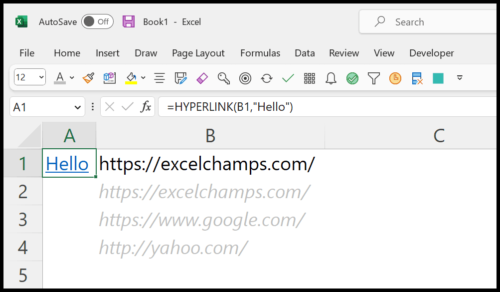 How To Create A Dynamic Hyperlink In Excel Formula 