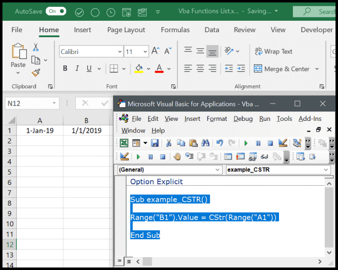 VBA CSTR Function (Syntax + Example)