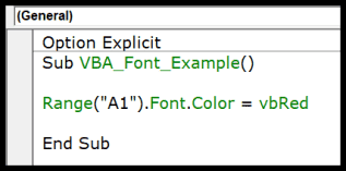Excel VBA Font (Color, Size, Type, and Bold)