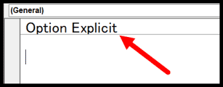 How to use Option Explicit Statement in VBA
