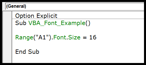Excel VBA Font (Color, Size, Type, and Bold)