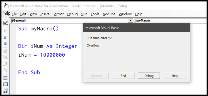 VBA Overflow Error (Error 6)