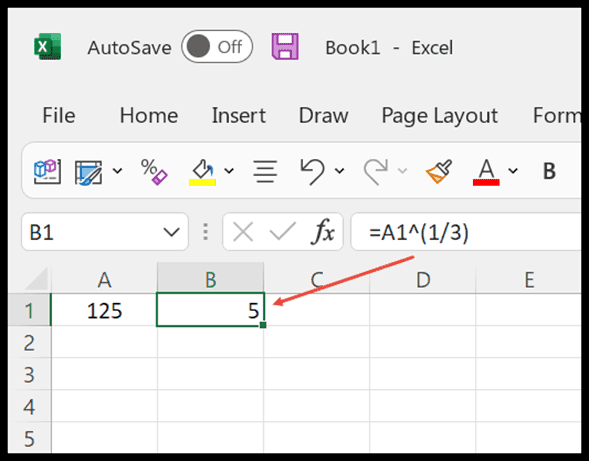 How to Calculate Cube Root in Excel