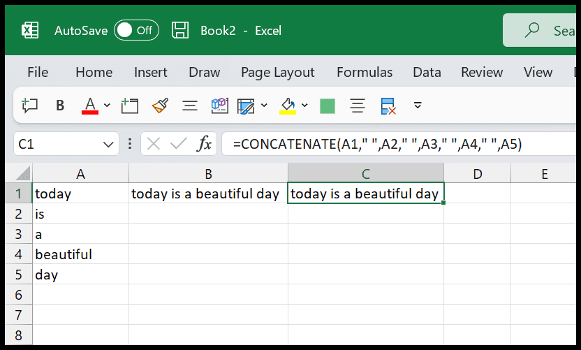 How to Merge Cells without Loosing Data in Excel