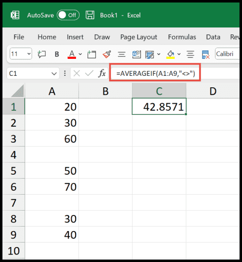Average Only Non-Blank Cells (Excel Champs)