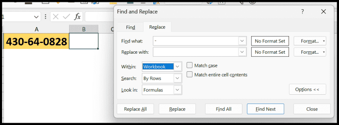How to Remove Dashes in Excel (From SSN)