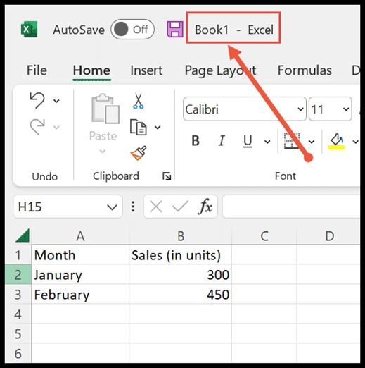 Save an Excel File (Workbook)