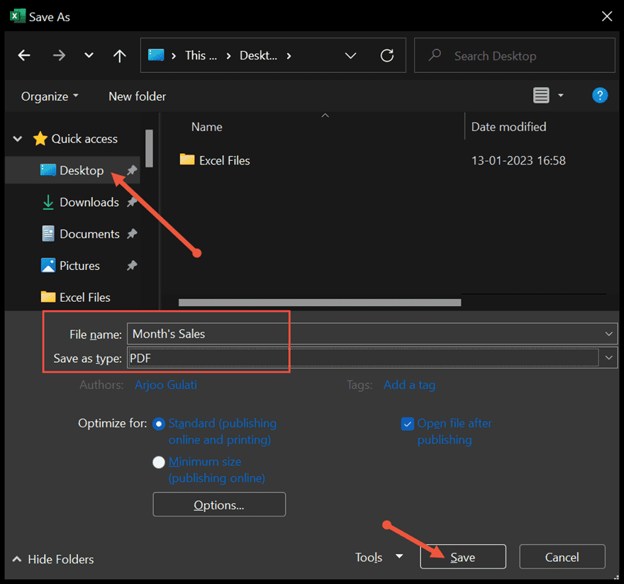 Save an Excel File (Workbook)