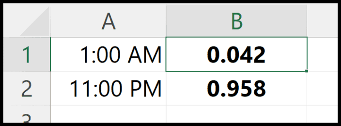 Convert an Excel Time Value into a Decimal Number (Hours)
