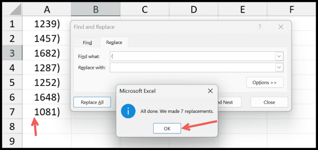 How to Remove Parentheses in Excel (Brackets) (Formula)