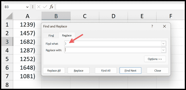 How to Remove Parentheses in Excel (Brackets) (Formula)