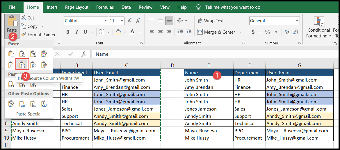 Copy and Paste Column Width in Excel (Quick Guide)