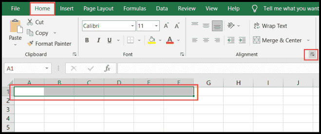 How to Center Across Selection in Excel