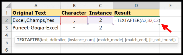 How to Extract Text After and Before a Character in Excel (Formula)