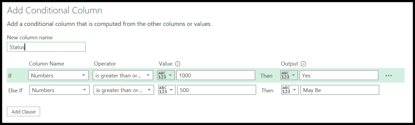 Use IF Statement in Power Query to Test Conditions