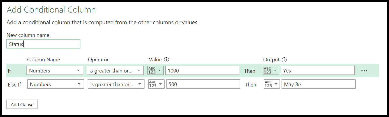 Use IF Statement in Power Query to Test Conditions