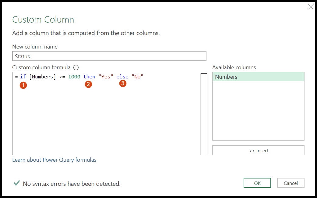 Use IF Statement in Power Query to Test Conditions