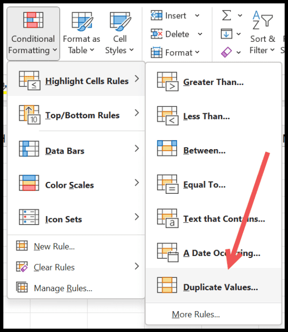Find and Highlight Duplicates in Excel using Conditional Formatting