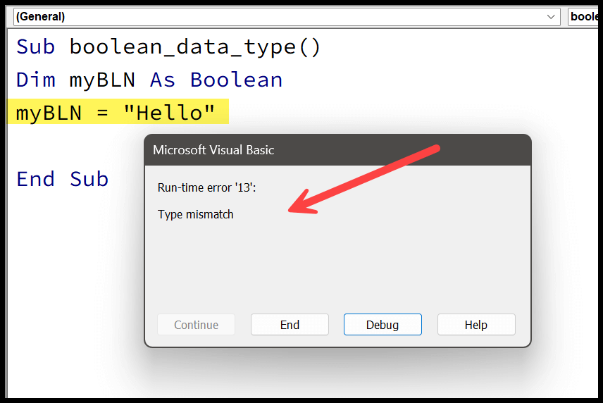 VBA Boolean Data Type