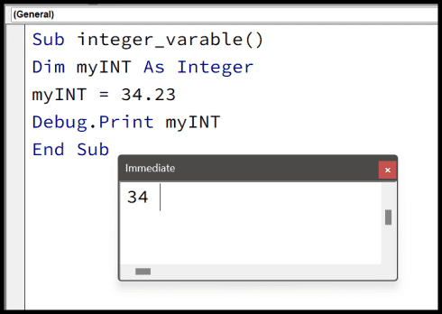 Using Integer Data Type in VBA