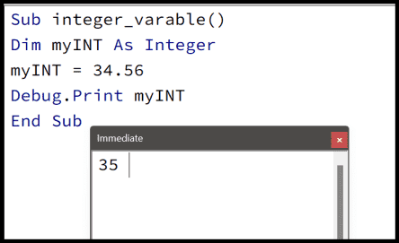 Using Integer Data Type in VBA