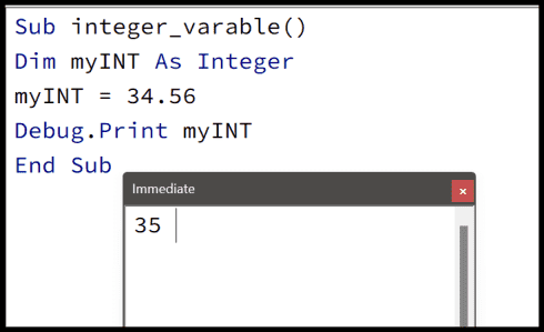 Using Integer Data Type in VBA